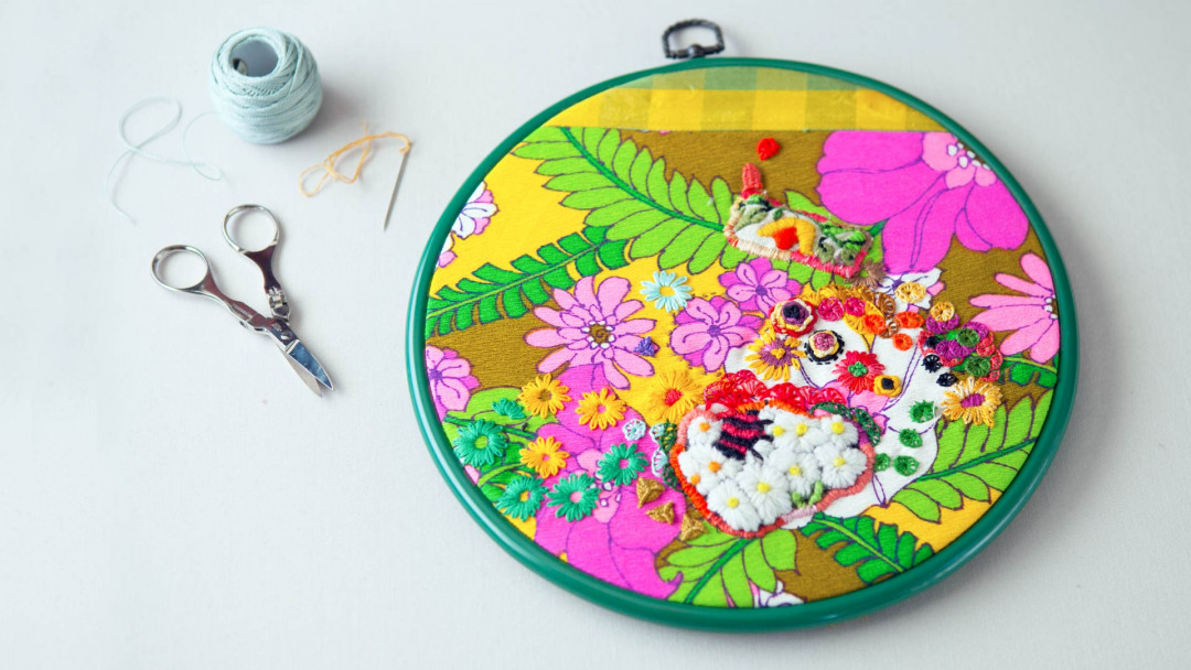 Layered Floral Embroidery by Rebecca Ringquist - Creativebug